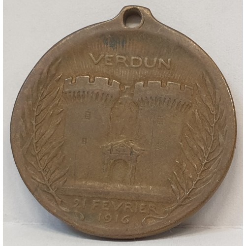 FRANCE 1916 . WWI BATTLE OF VERDUN MEDAL
