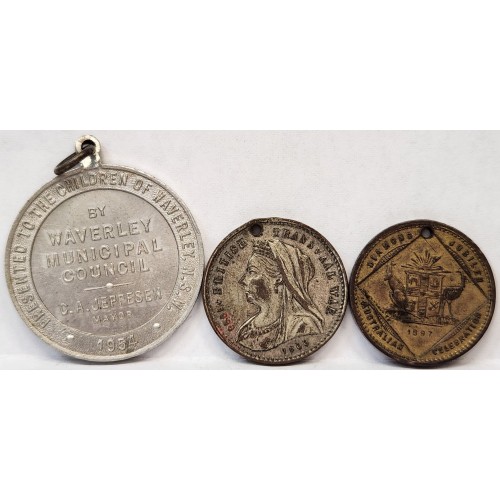 AUSTRALIA 1897 - 1954 . QUEEN VICTORIA . ROYAL VISIT . TRANSVAAL . MEDALS