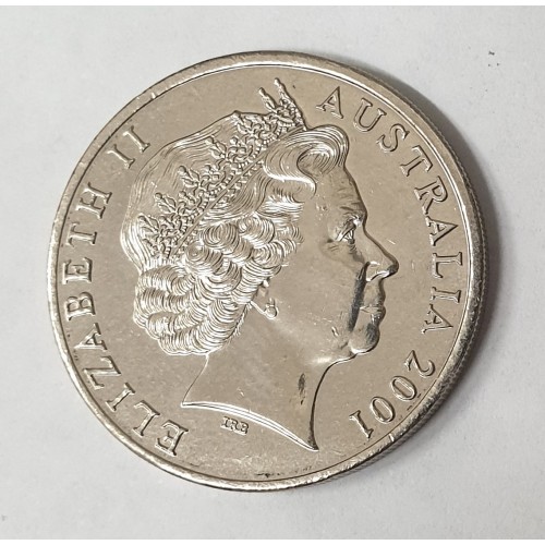 AUSTRALIA 2001 . TWENTY CENTS . MULTIPLE ERRORS . FEDERATION A.C.T ...