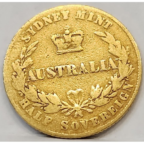 AUSTRALIA 1864 . HALF 1/2 SOVEREIGN . SYDNEY . GOLD