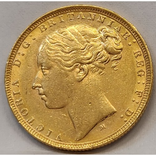 AUSTRALIA 1884 . ONE 1 SOVEREIGN . MELBOURNE . GOLD