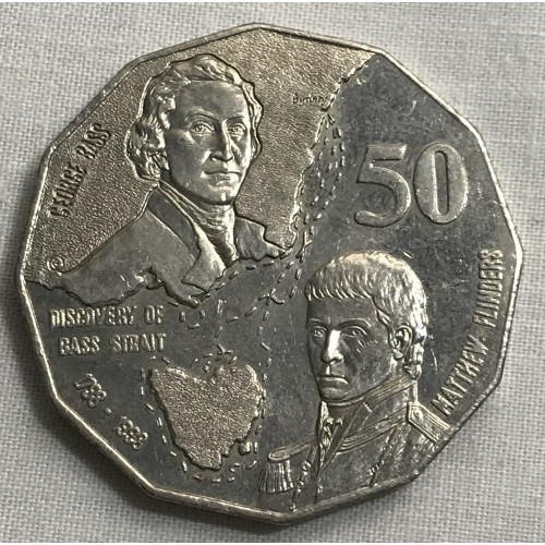 AUSTRALIA 1998 ... FIFTY CENTS ... DISCOVERY OF BASS STRAIT