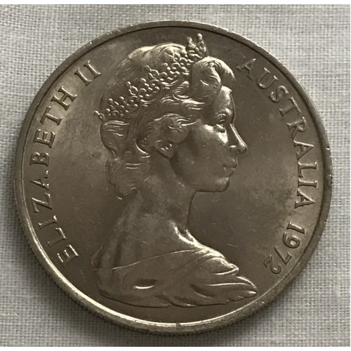 AUSTRALIA 1972 ... TWENTY CENTS COIN ... PLATYPUS