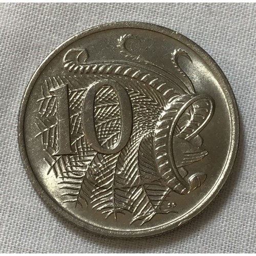 AUSTRALIA 1968 ... TEN CENTS COIN ... LYREBIRD