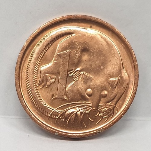 AUSTRALIA 1989 ... ONE CENT COIN ... FEATHER-TAILED GLIDER