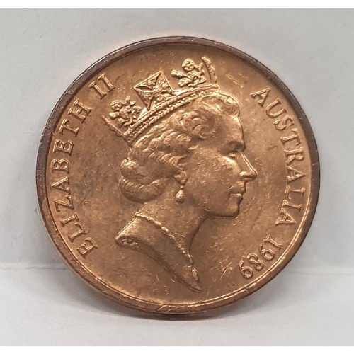 AUSTRALIA 1989 ... ONE CENT COIN ... FEATHER-TAILED GLIDER
