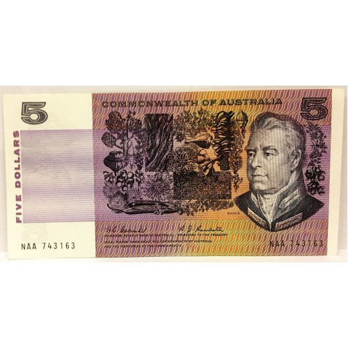 Australia 1967...Five Dollar Banknote...Error