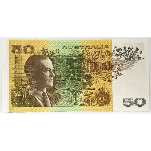 AUSTRALIA 1990 ... FIFTY DOLLAR BANKNOTE ... ERROR ... MIS-MATCHED ...