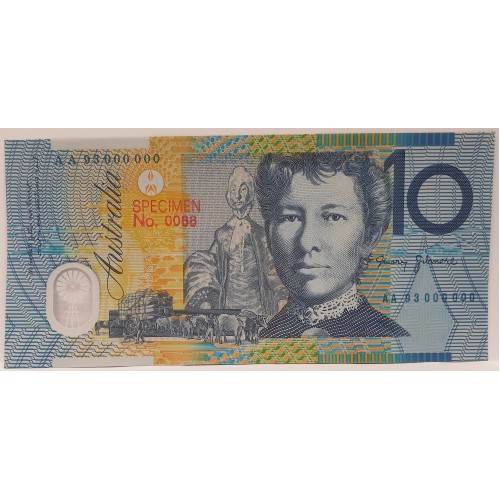 AUSTRALIA 1993 . TEN DOLLARS BANKNOTE . SPECIMEN . RARE