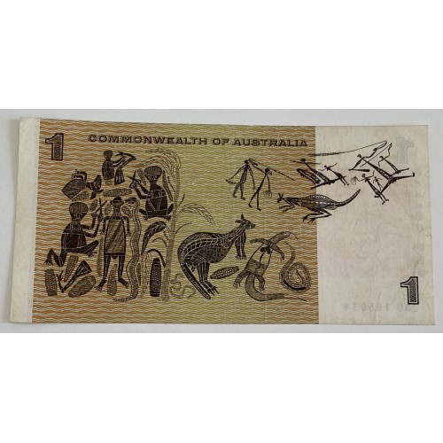 AUSTRALIA 1966 . ONE DOLLAR BANKNOTE . STAR NOTE