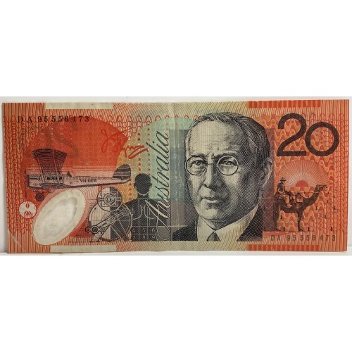 AUSTRALIA 1995 . TWENTY DOLLARS BANKNOTE . LAST PREFIX