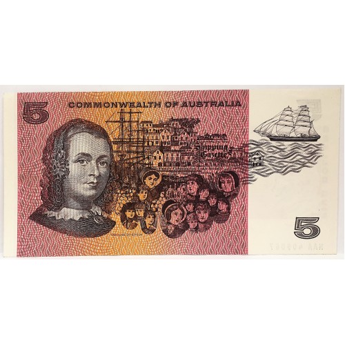 AUSTRALIA 1967 ... FIVE DOLLAR BANKNOTE ... FIRST PREFIX
