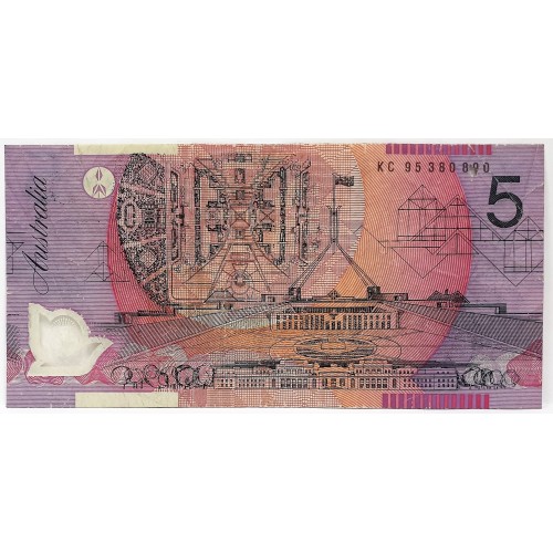 AUSTRALIA 1995 ... FIVE DOLLAR BANKNOTE ... LAST PREFIX