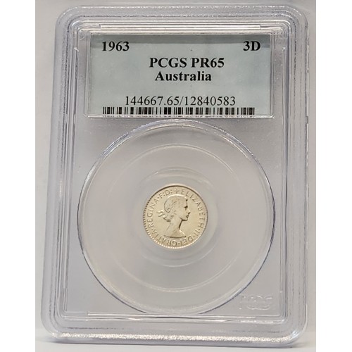 AUSTRALIA 1963 . THREEPENCE . PROOF