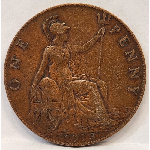 GREAT BRITAIN UK 1913 . ONE 1 PENNY