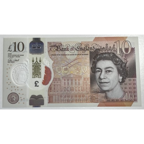 GREAT BRITAIN UK ENGLAND 2016 . TEN 10 POUNDS BANKNOTE . ERROR ...