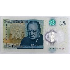 Great Britian 2017...5 Pounds Banknote...Error