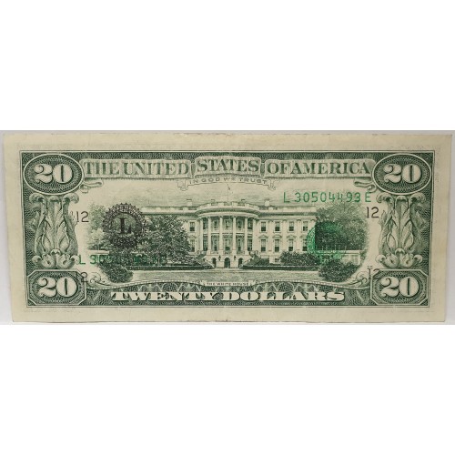 UNITED STATES 1990 ... TWENTY DOLLARS ... ERROR BANKNOTE