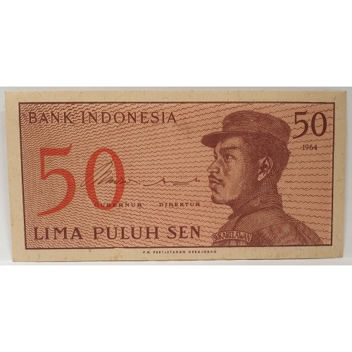 INDONESIA 1964 ... 50 SEN ... SPECIMEN BANKNOTE
