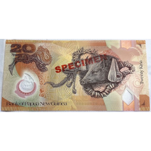 PAPUA NEW GUINEA 2007 . TWENTY 20 KINA BANKNOTE . SPECIMEN