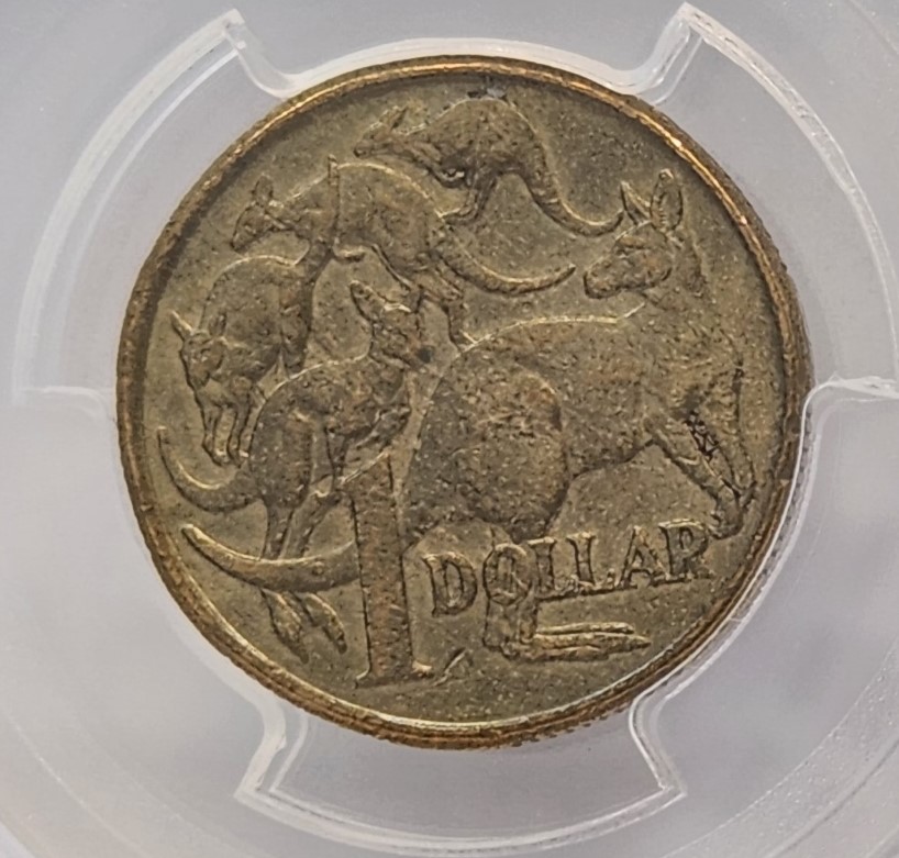 AUSTRALIA 2000 . ONE 1 DOLLAR COIN . ERROR . MULE . STRUCK ON TEN CENT