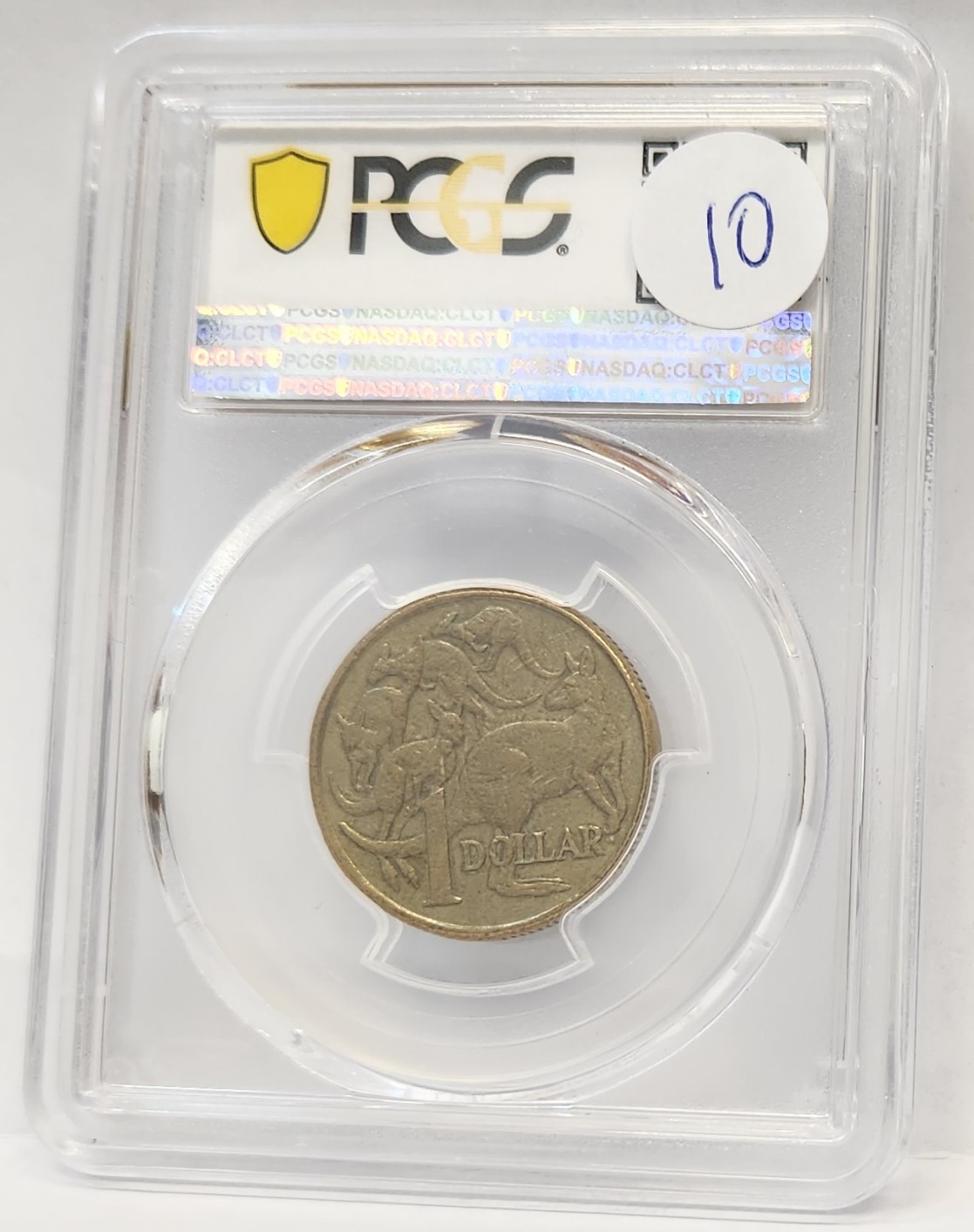 AUSTRALIA 2000 . ONE 1 DOLLAR COIN . ERROR . MULE . STRUCK ON TEN CENT
