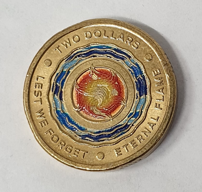 AUSTRALIA 2018 . TWO DOLLAR . ETERNAL FLAME . ERROR . MIS-STRIKE ...
