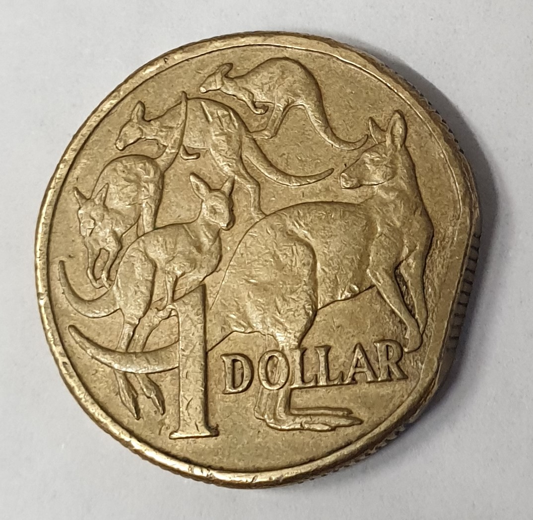 AUSTRALIA 1985 . ONE DOLLAR . MULTIPLE ERRORS . VERY SCARCE TYPE