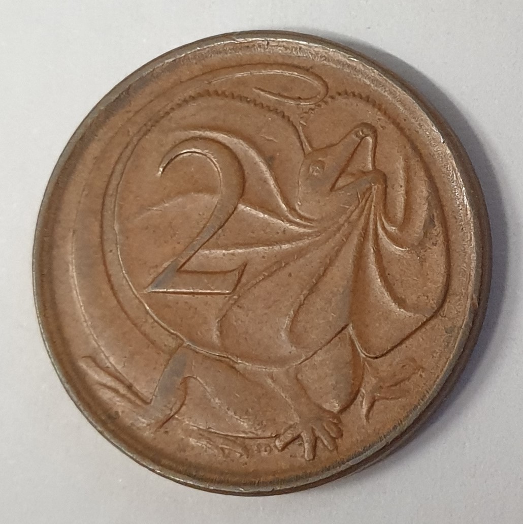 AUSTRALIA 1967 . TWO CENTS COIN . ERROR . VARIETY . BLUNT FIRST CLAW