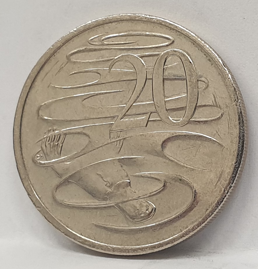 AUSTRALIA 2004 . TWENTY CENTS COIN . ERROR . 3 1/2 CLAW . CANADA WINNIEPEG