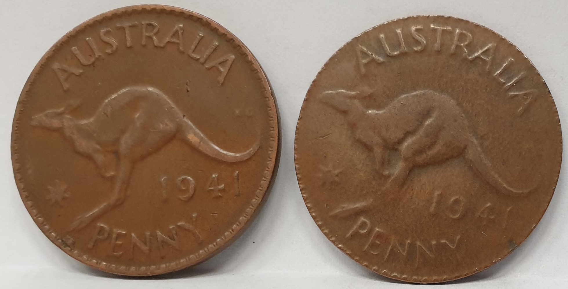 AUSTRALIA 1941 . PENNY . ERROR . THIN PLANCHET . NO RIM