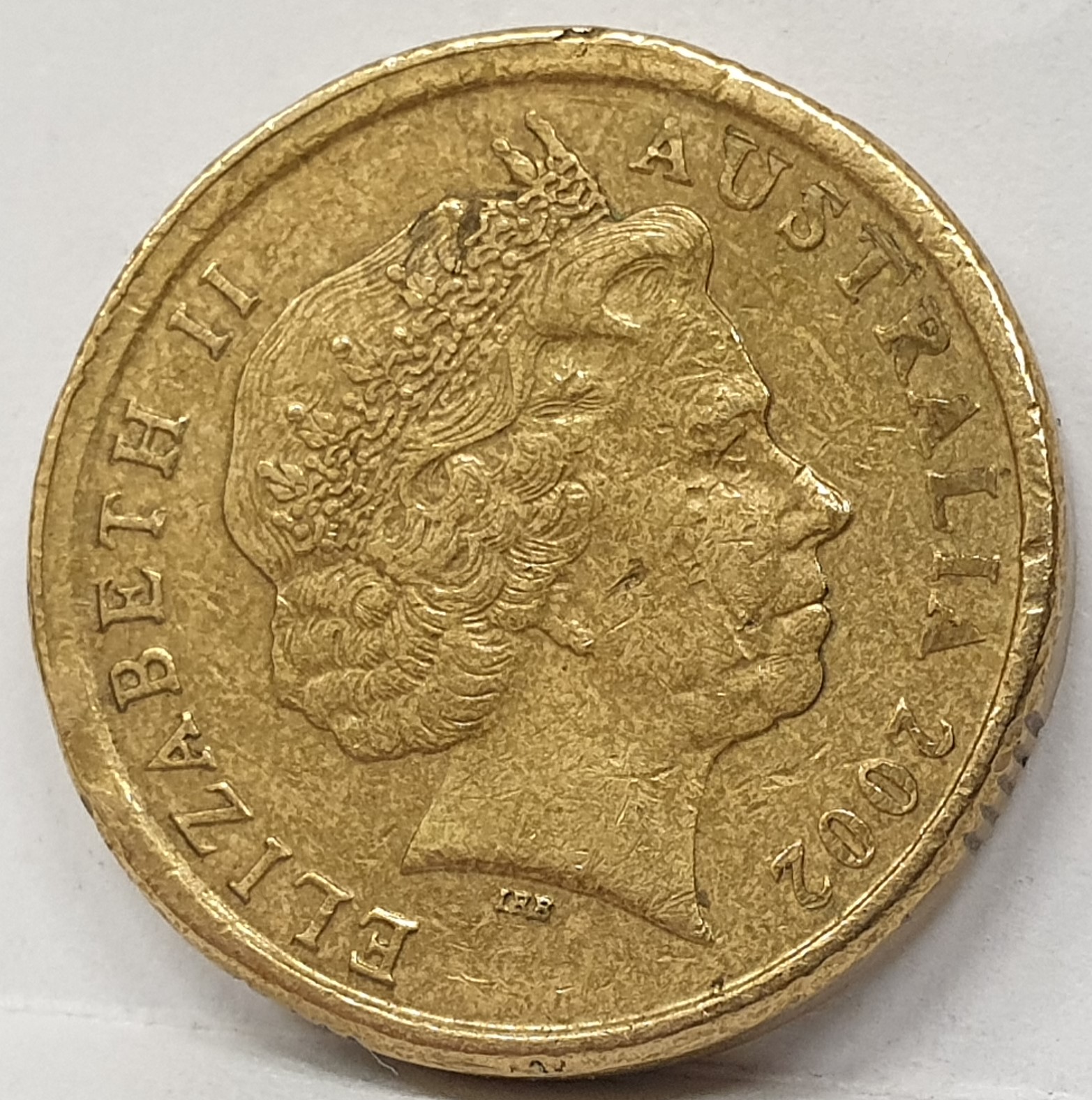 AUSTRALIA 2002 . TWO DOLLARS COIN . ERROR . AMAZING OFF CENTRE FLAN