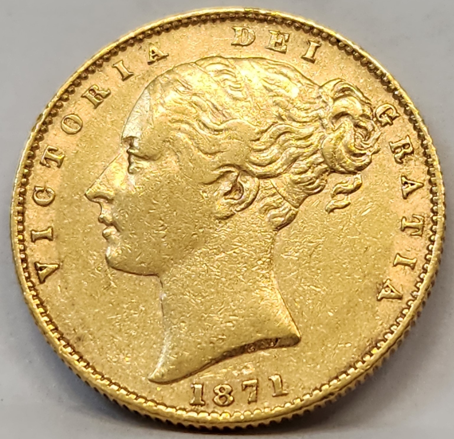 AUSTRALIA 1871 . ONE 1 SOVEREIGN . SYDNEY . GOLD