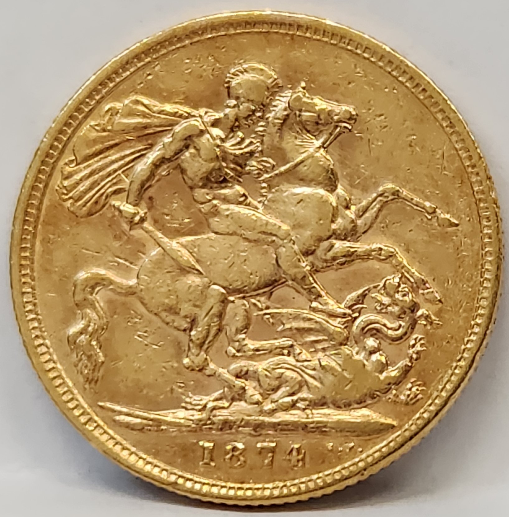 AUSTRALIA 1874 . ONE 1 SOVEREIGN . SYDNEY . GOLD