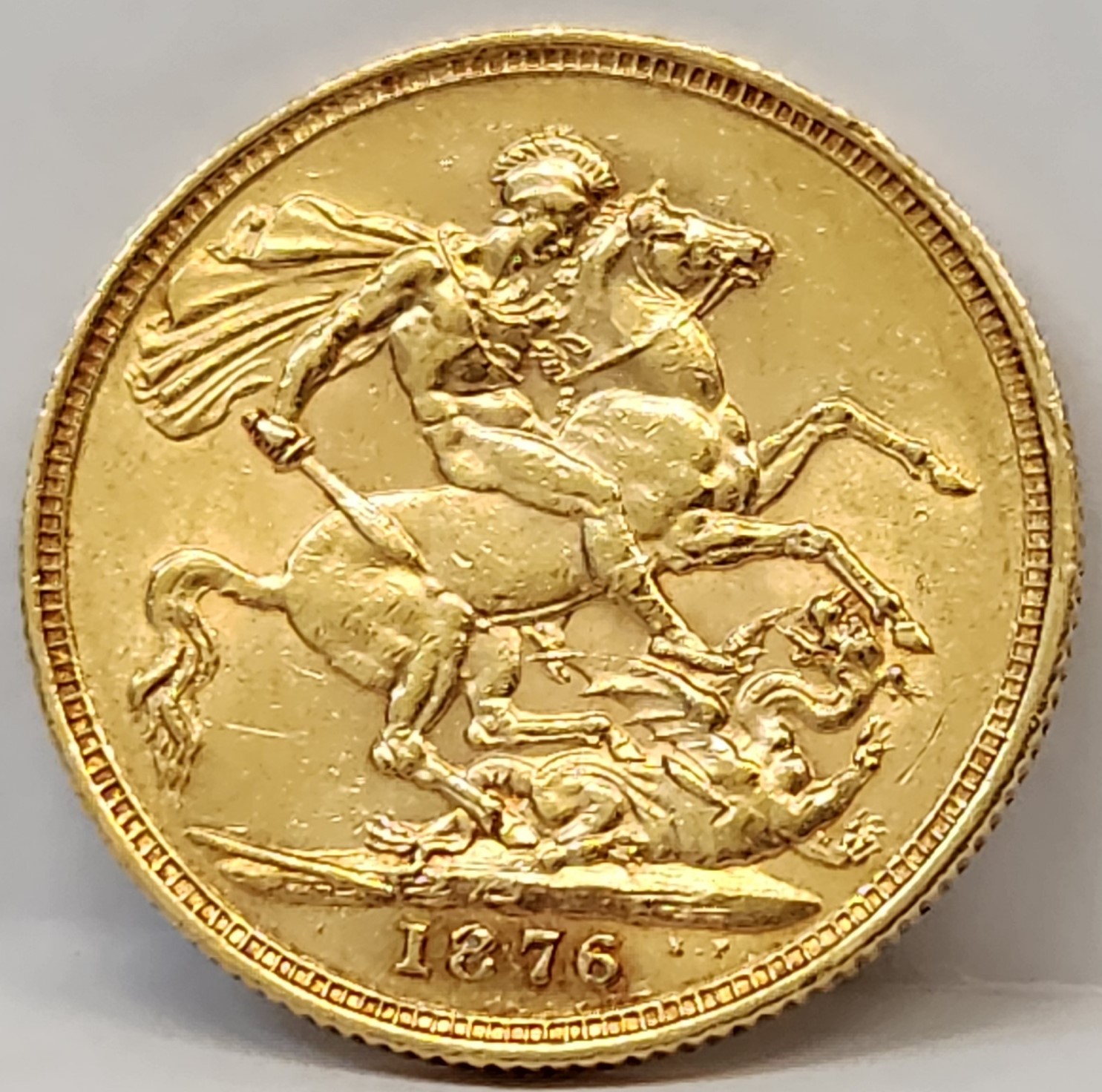 AUSTRALIA 1876 . ONE 1 SOVEREIGN . SYDNEY . GOLD