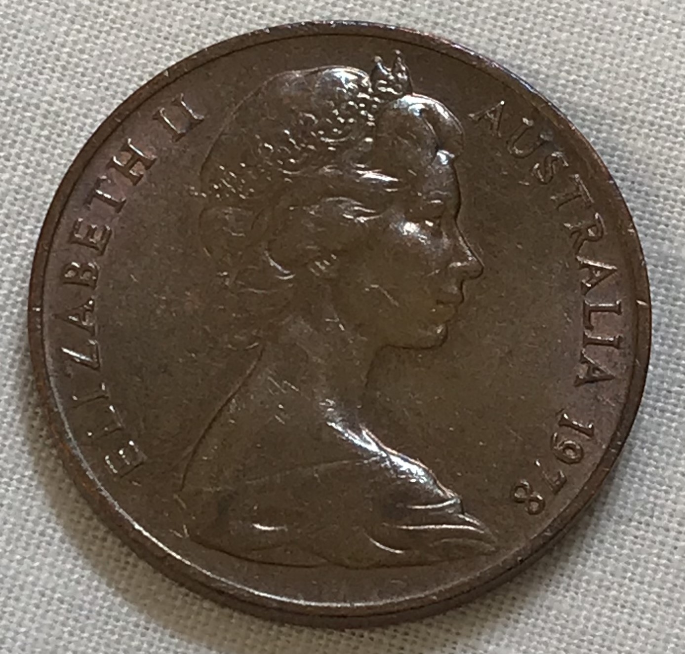 AUSTRALIA 1978 ... TWO CENTS COIN ... FRILLED NECK LIZARD