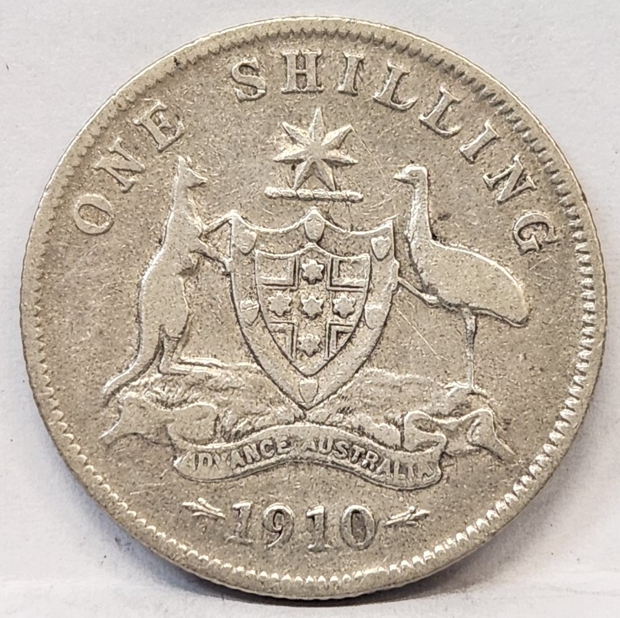 AUSTRALIA 1910 . SHILLING . KEY DATE