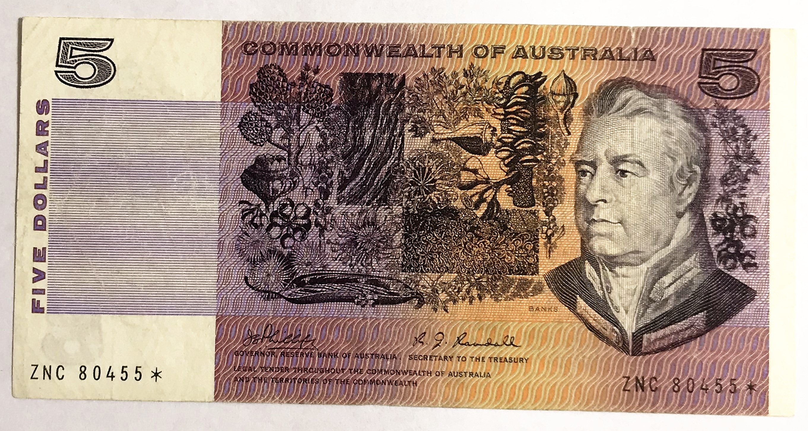 Australia 1969....5 Dollars Banknote...Starnote