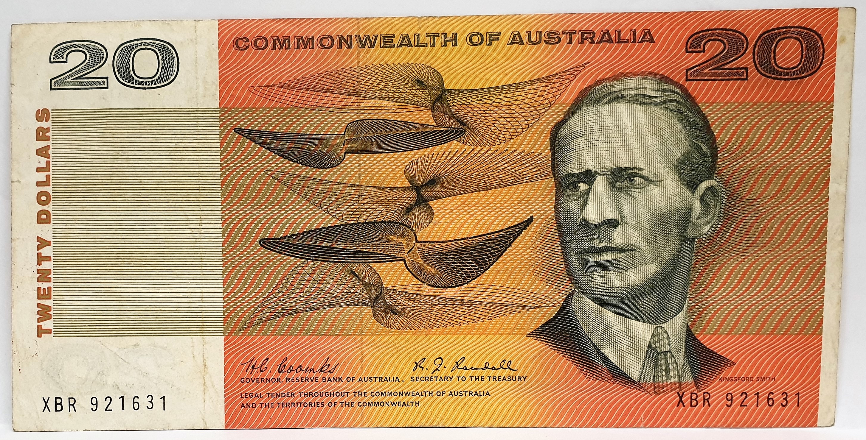Australia 1967...Twenty Dollar Banknote...Very Scarce Signature