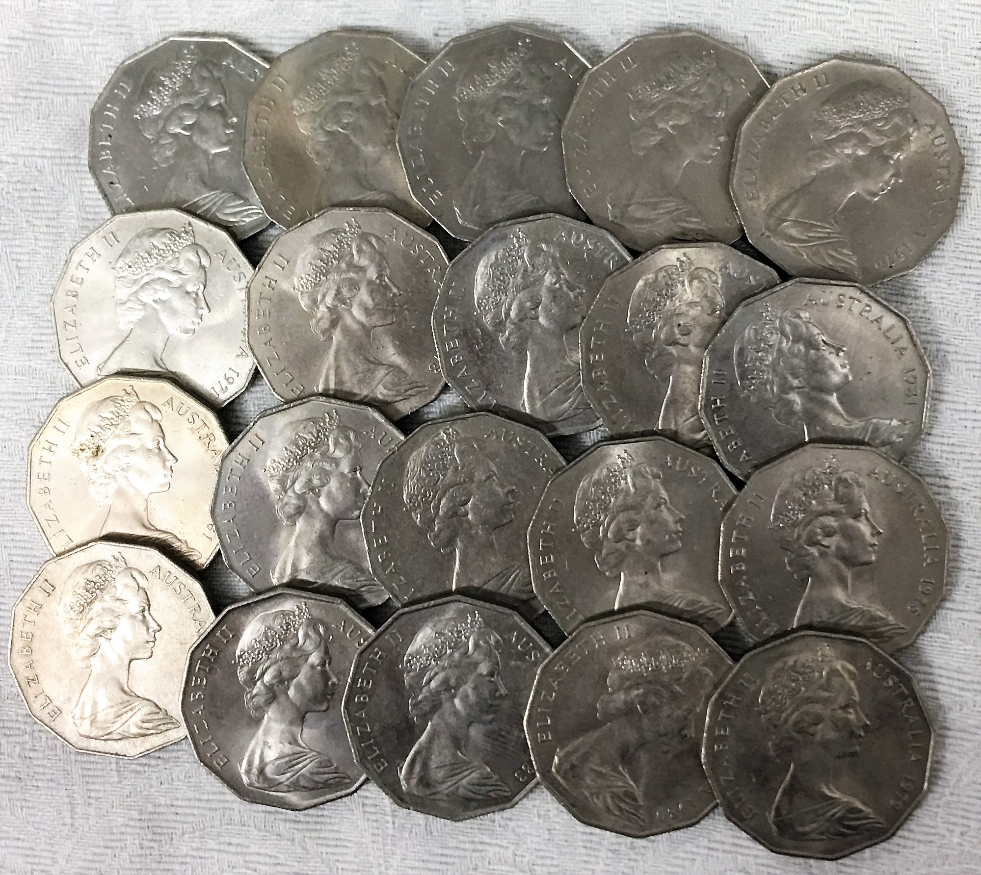 Australia 1969 ... Fifty Cent Coins Lot