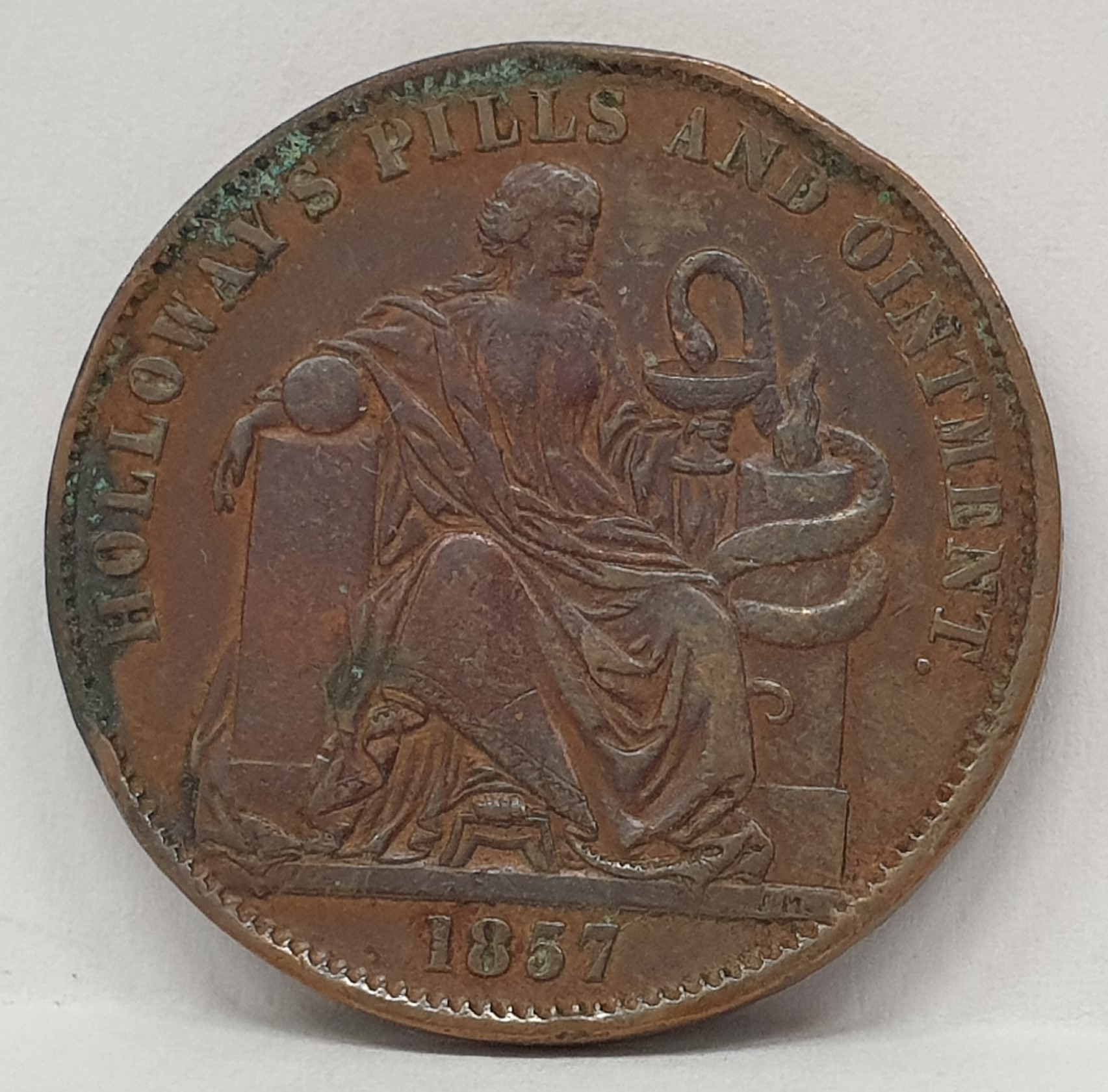 AUSTRALIA 1857 . PENNY . PROFESSOR HOLLOWAY TOKEN
