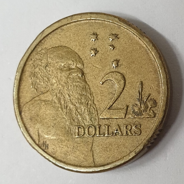 AUSTRALIA 1988 . TWO DOLLARS COIN . ERROR . CUD ON THE EDGE
