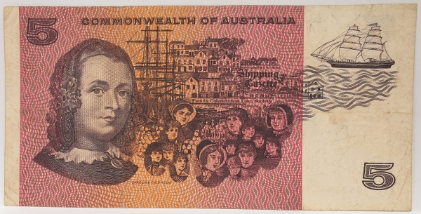AUSTRALIA 1967 . FIVE DOLLARS BANKNOTE . STARNOTE