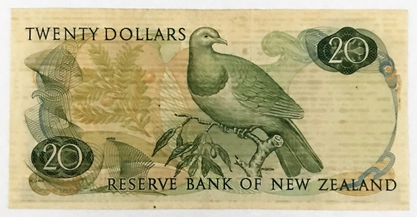 New Zealand 1967...20 Dollars Banknote