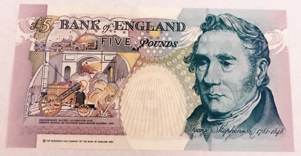 Great Britian 1993...5 Pounds Banknote...Error